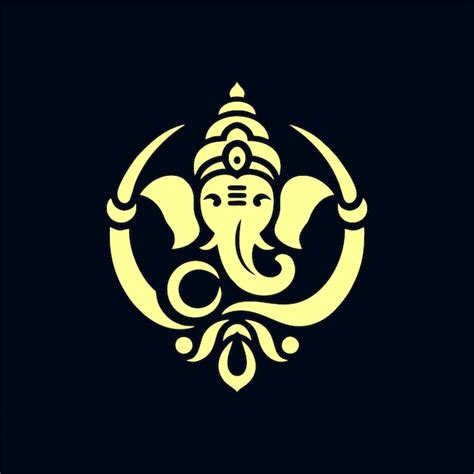 Premium Vector A Gold Symbol With An Elephant On It