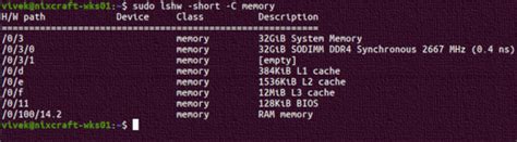 Linux Check Ram Speed And Type Commands Nixcraft