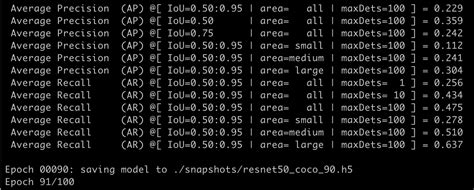Map Coco 2017 Results · Issue 1142 · Fizyrkeras Retinanet · Github