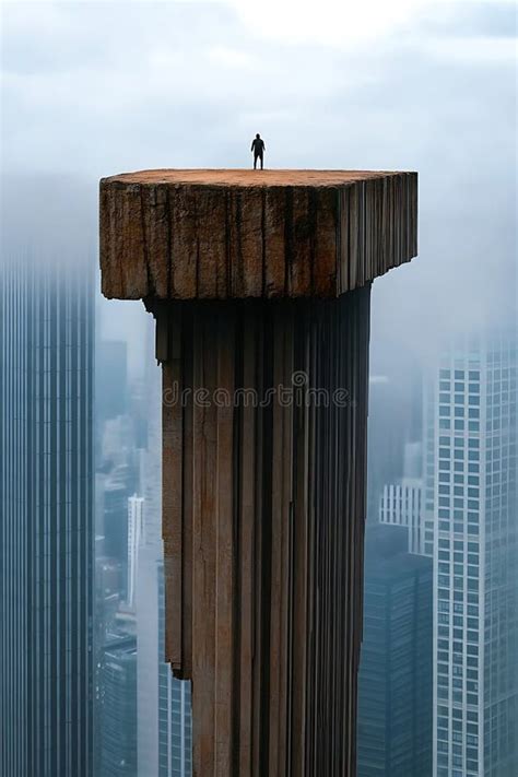 Floating Column Structure In Cityscape Stock Illustration Illustration Of Imagination