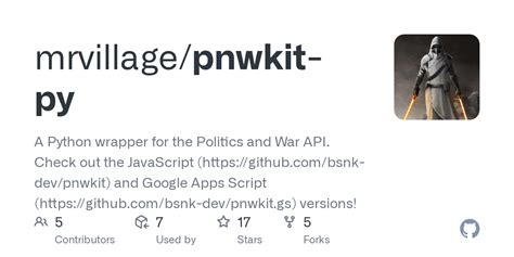 GitHub Mrvillage Pnwkit Py A Python Wrapper For The Politics And War API Check Out The