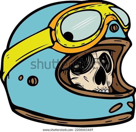 Helmet Skull Vector Illustration Stock Vector Royalty Free 2206661669
