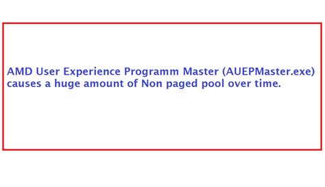 amd user experience programm master auepmaster exe causes a huge
