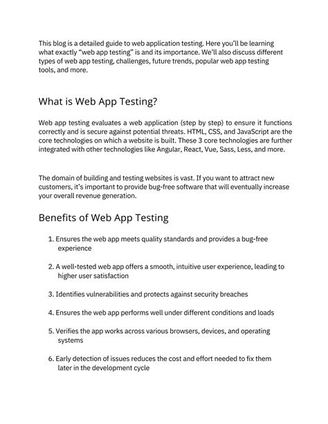 Understanding Web App Testing A Detailed Guide For Developers And Qa Teamspdfpdf