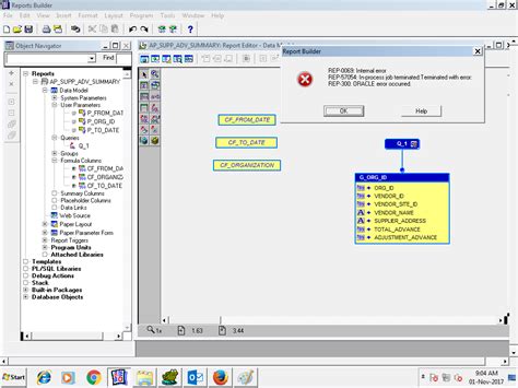 Oraclereports Rep 57054 In Process Job Terminated Error While Executing Oracle Reports