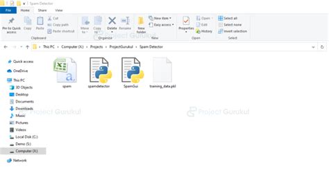 spam filtering using machine learning project gurukul
