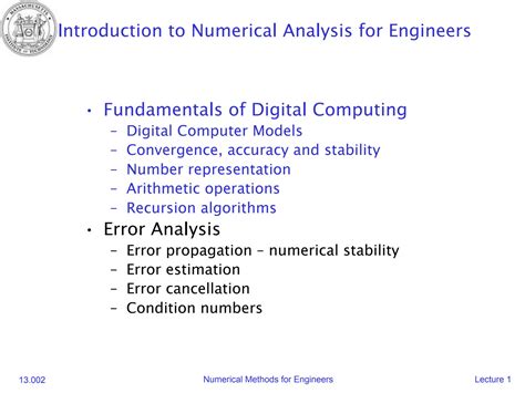 SOLUTION: Introduction to Numerical Analysis for Engineers - Studypool