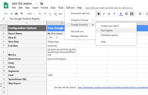 Pulling Google Analytics Data Into Google Sheets Reflective Data