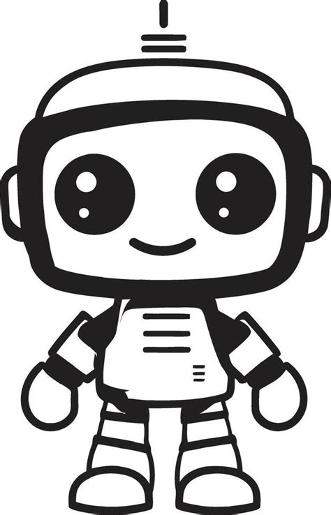 Whiz Widget Insignia Small Robot Chatbot Icon For Tech Conversations Talkbox Totem Crest Vector