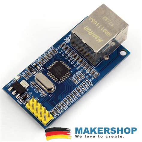 Wiznet W5500 Ethernet Shield Spi Adapter Tcp Udp Rj45 Arduino Esp8266 Modul Makershop De