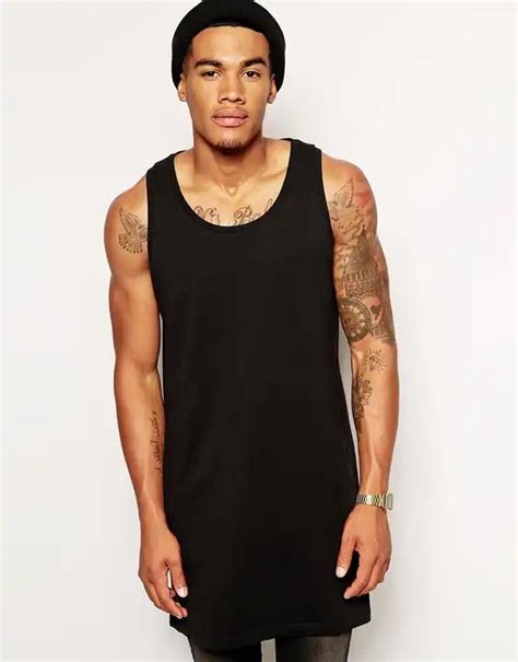 Yoozze Extra Long Tank Top With Skater Fit Sustainable And Comfortable