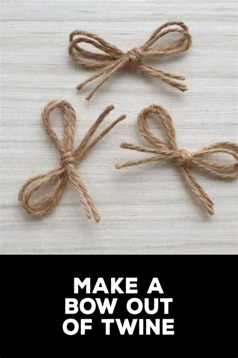 How To Make A Bow Out Of Twine DIY Tutorial