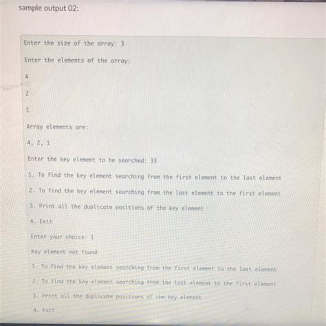solved problem 01 write a program to search the entered key
