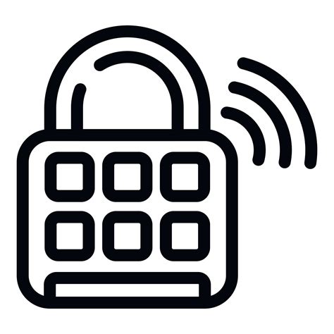Smart Wifi Padlock Icon Outline Vector Tv Remote 16158692 Vector Art At Vecteezy