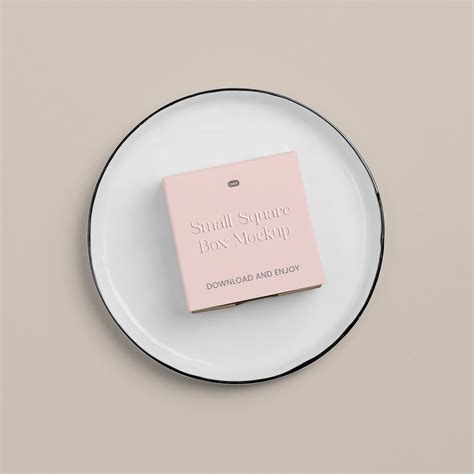 Free Small Square Box Mockup Top View Mockupbee