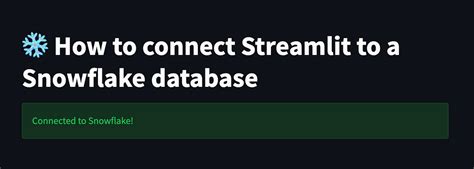 Streamlit And Snowflake Building A Streamlit App That Displays… By Johan Medium
