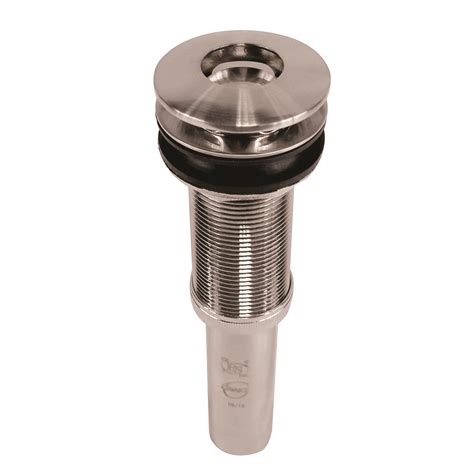 decorative push button sink drain without overflow in chrome danco