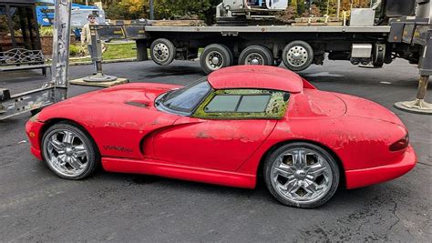 This Dodge Viper Sat On Top Of A Dealer Sign For 28 Years Now Its