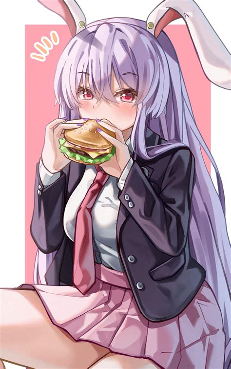 Reisen Seems To Enjoy Earthling Food [touhou] R Animeburgers