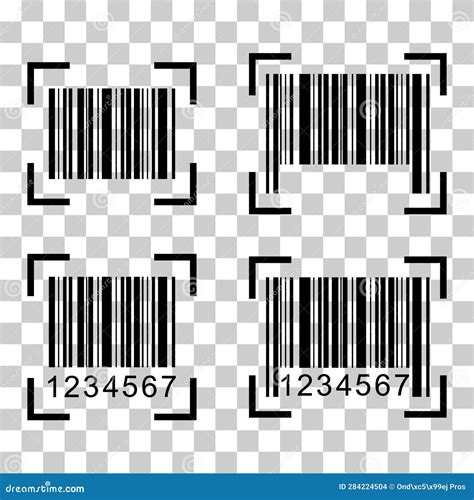 Set Of Barcode Vector Icon Bar Code For Web Flat Design Stock Vector