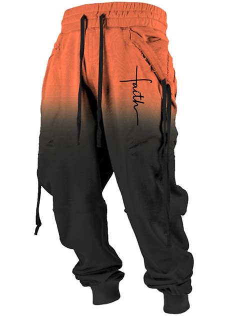 Gradient Cross Casual Mens 3d Print Sweatpants Pants Trousers Outdoor