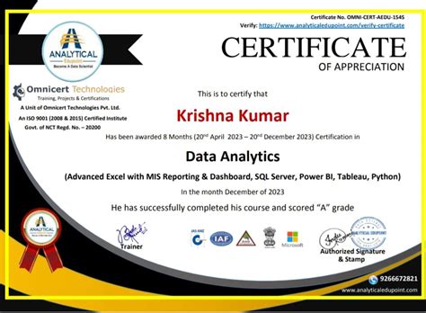 Krishna Kumar Pandey On Linkedin Completed Data Analytics Certification Course Tools Learnt