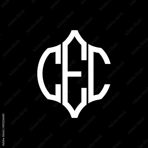 CEC Letter Logo CEC Best Black Background Vector Image CEC Monogram Logo Design For