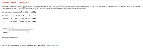 Solved Chapter 9 Section 1 Exercise 005 Computer Output