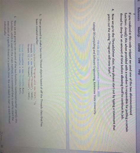 Solved Lab 13 Concept Summary 1 Multi Threading Objective