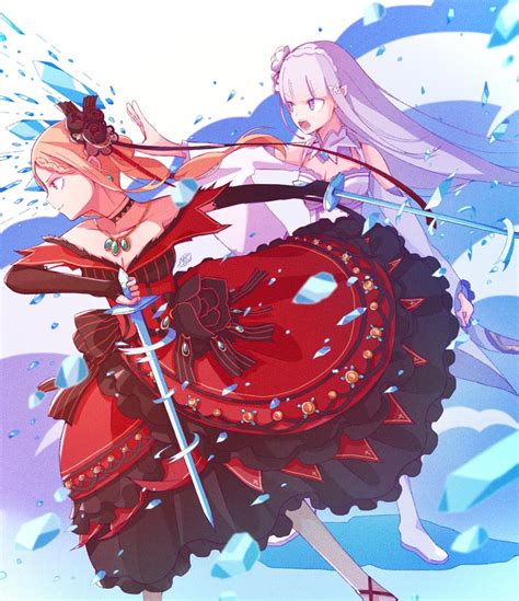 Emilia And Priscilla Barielle Rezero Kara Hajimeru Isekai Seikatsu