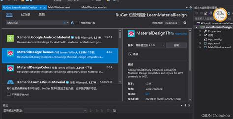 Wpf Materialdesigninxamltoolkit框架 上手 Material Design In Xaml Toolkit Csdn博客