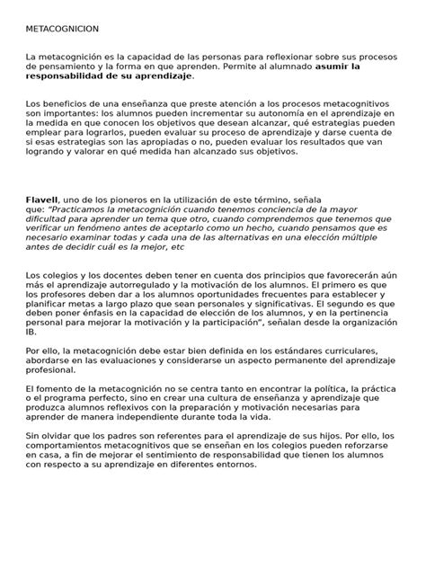 Metacognicion Pdf