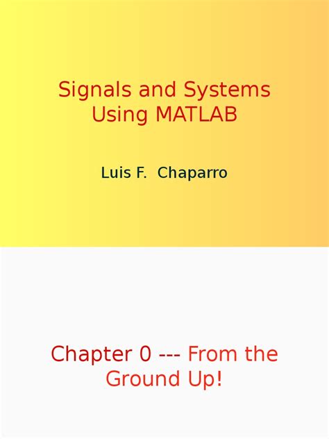 signals and systems using matlab luis f chaparro pdf