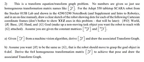 Solved This Is A Transform Equation Transform Graph Chegg