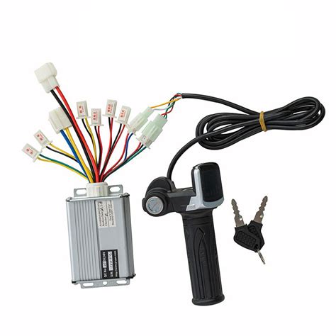 브러시드 컨트롤러 스로틀 그립 키트 전기 스쿠터 전기 자전거 컨트롤러 개조 세트 24v 36v 48v 250w 350w 500w 1000w