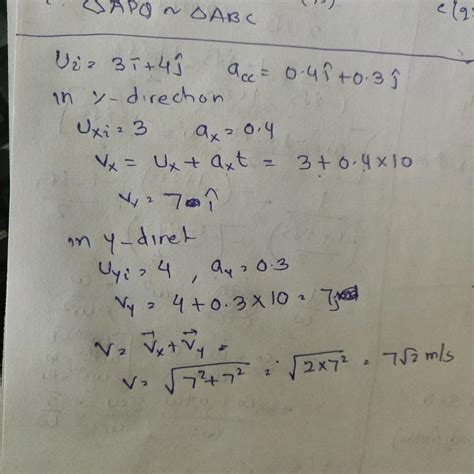1 A Particle Has An Initial Velocity Of 3i4j And An Acceleration Of 0