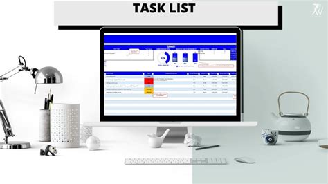 Task List No VBA Filterfunction Excel Template Digital Planner Excel Tool Task Planner
