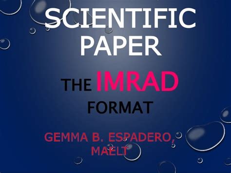 😎 Imrad Format Example Imrad Essay Example 2019 02 24