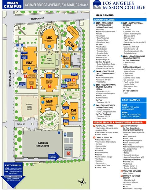 Los Angeles Mission College Campus Map Lamc