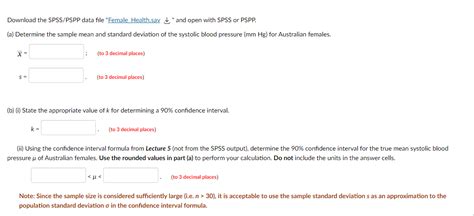 Solved Download The Spss Pspp Data File Female Health Sav ↓
