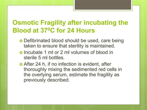 Osmotic Fragility Test Pptx Blood Disorders Diseases And Conditions