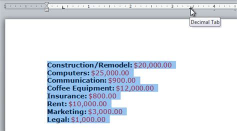 Indenting TABS Microsoft Word For SBAs