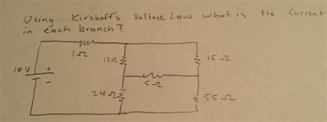 Solved Using Kirchoff S Voltage Law What Is The Current In Chegg Com