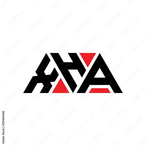 Vetor De Xha Triangle Letter Logo Design With Triangle Shape Xha