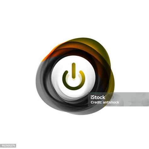 유리 투명 효과 전원 시작 버튼에 아이콘을 벡터 Ui 또는 애플 리 케이 션 심볼 디자인 0명에 대한 스톡 벡터 아트 및 기타 이미지 0명 개념 그래픽 사용자