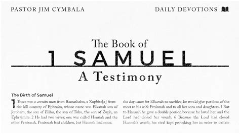1 Samuel Part 9 A Testimony Youtube