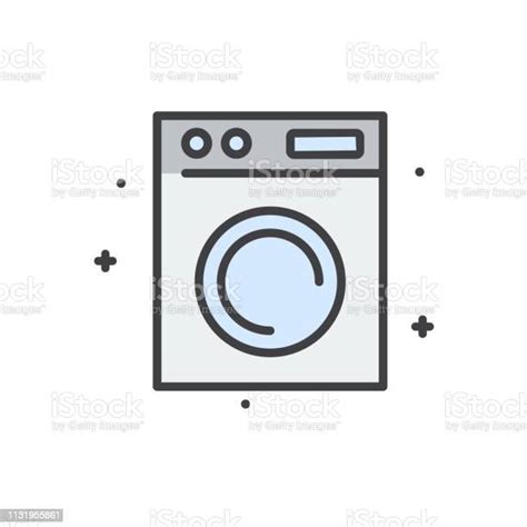 그래픽 및 웹 디자인에 대 한 흰색 바탕에 세탁기 라인 아이콘 현대 간단한 벡터 기호 인터넷 개념입니다 웹사이트 디자인 웹 버튼 또는 모바일 앱에 대 한 최신 유행