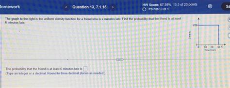 Solved The Graph To The Right Is The Uniform Density Chegg Com