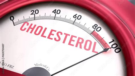 Cholesterol Meter Showing Increasing Dangerous And High Levels Of