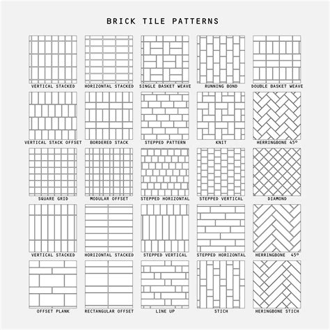 Illustrator Brick Tile Patterns Pack 25 Vector Designs Studio